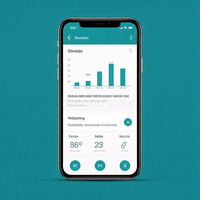 The Image Shows a Smartphone Screen Displaying a Health App Interface ...