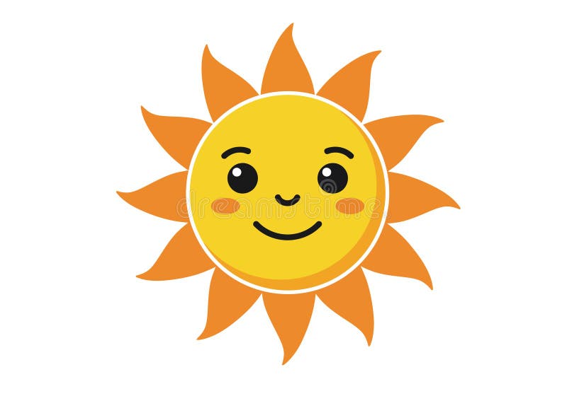 Sun with face clipart stock vector. Illustration of mouth - 363564002