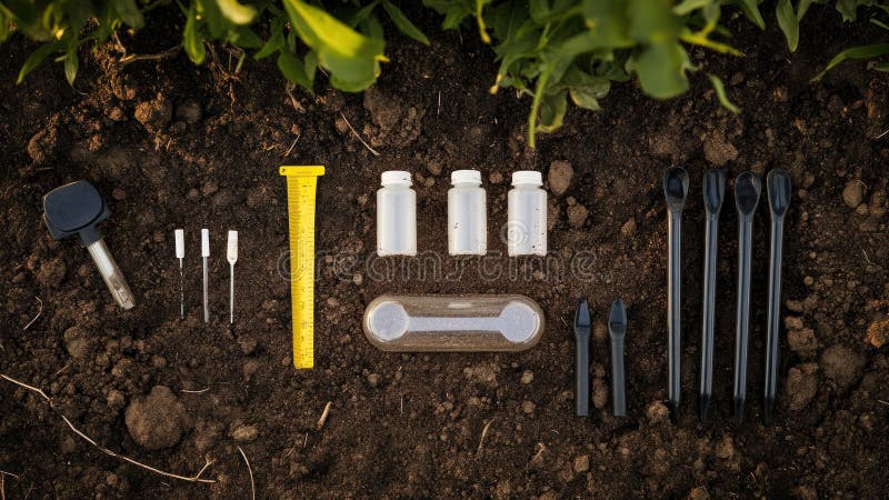 Soil Sampling Kit stock illustration. Illustration of equipment - 377585706