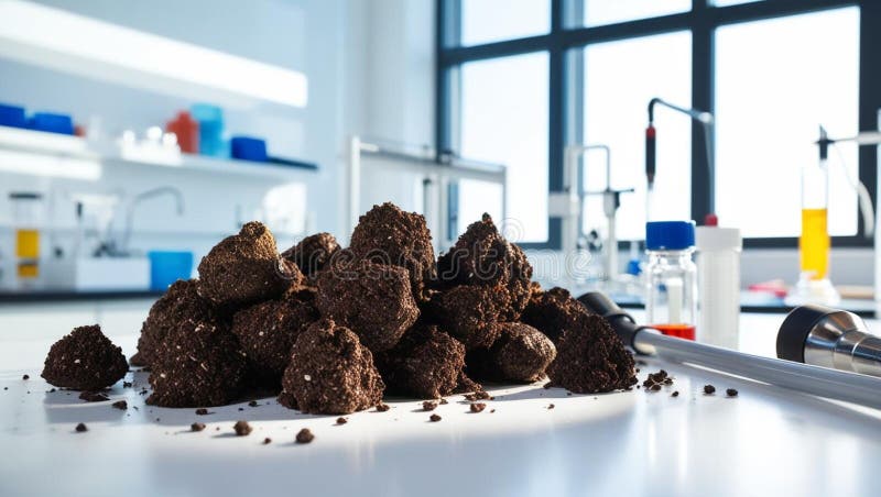 Soil Testing in a Laboratory Stock Illustration - Illustration of ...