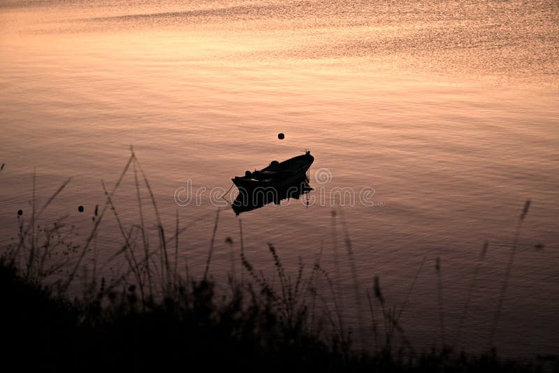 Image that Shows the Solitude Represented by a Boat Stock Image - Image ...