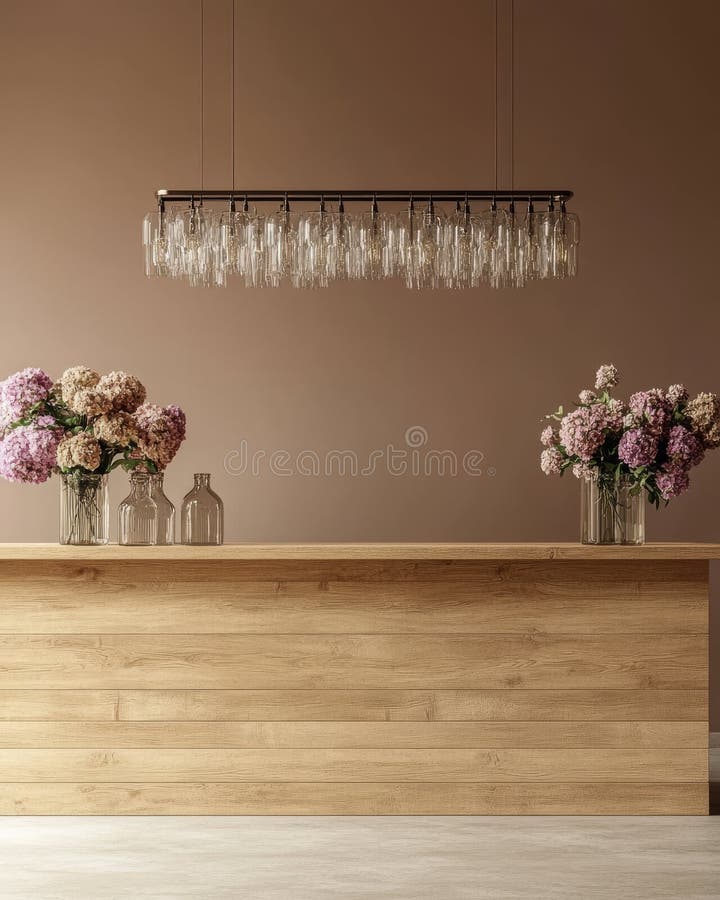 This Image Shows a Spa S Elegant Reception Area, Complete with Modern ...