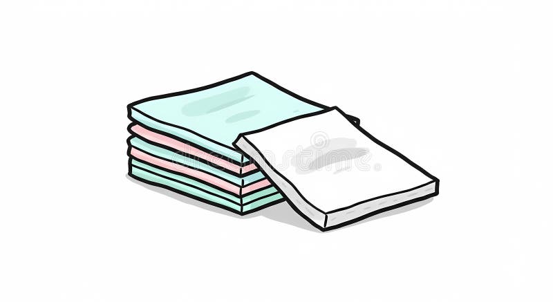 Stack of Colorful Sticky Notes Illustration Stock Illustration ...