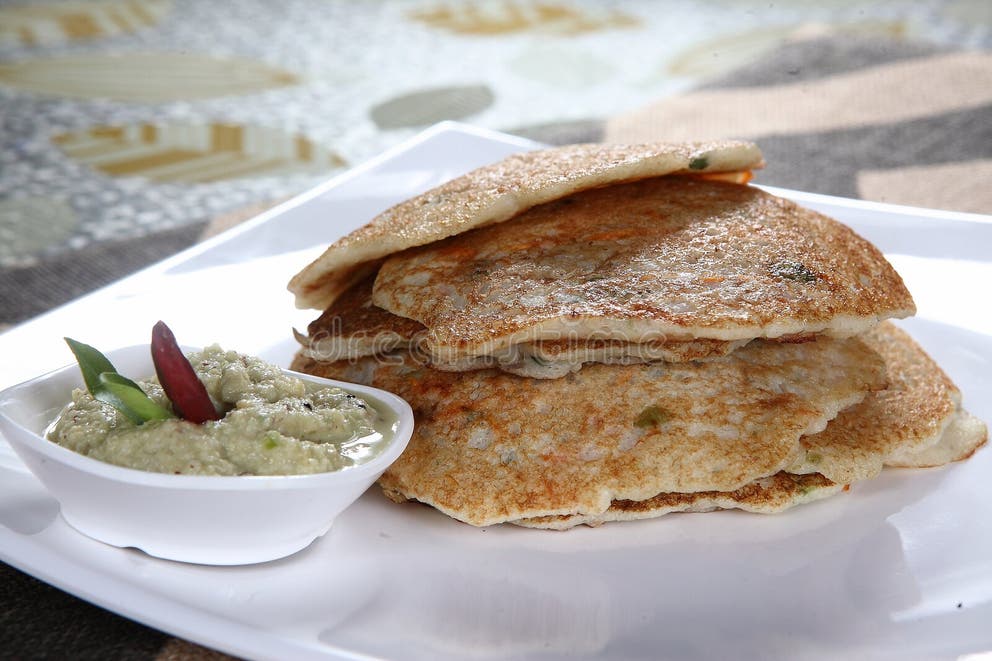 Oats Set Dosa with Fresh Chutney. Oats Set Dosa. Dosa. Stock Image ...