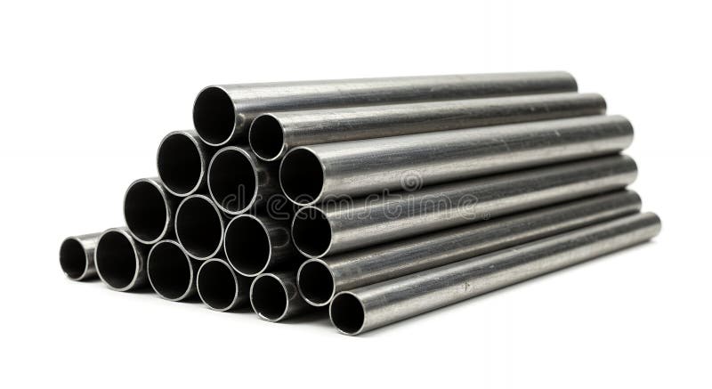 Steel Pipes Stack stock illustration. Illustration of background ...