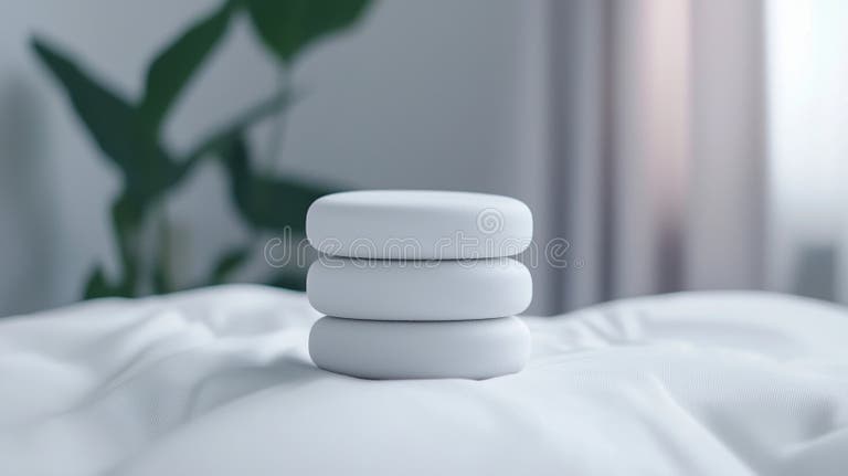 Three White Spheres Stacked on Top of Each Other. Stock Photo - Image ...