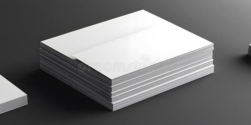 Neatly Aligned Stack of White Books Stock Illustration - Illustration ...