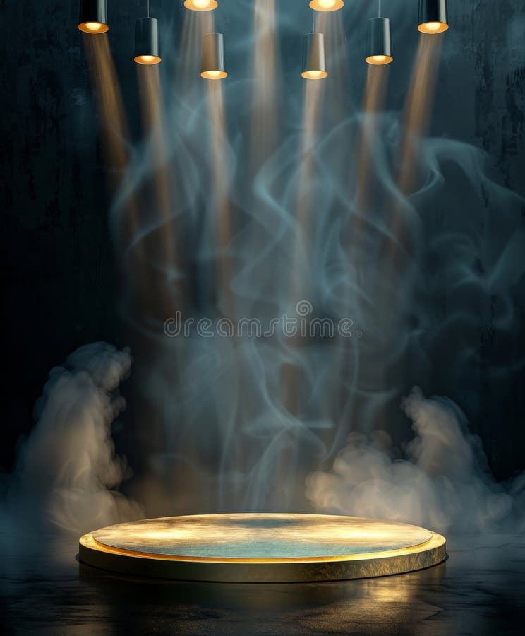 Stage Emitting Smoke stock illustration. Illustration of performance ...