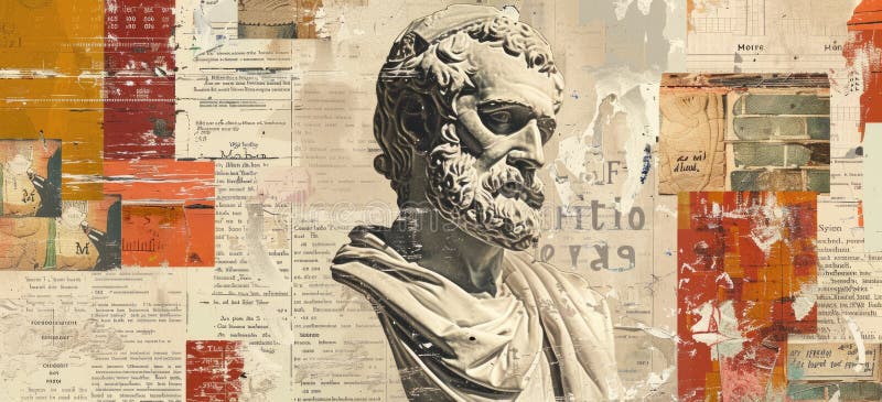 The Image Shows a Statue of the Ancient Greek Philosopher, Aristotle ...
