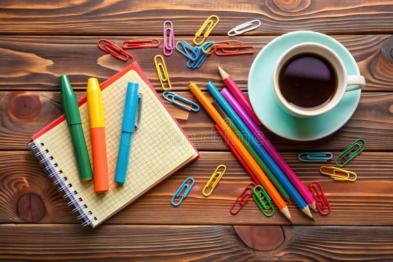 Coffee Break Essentials stock illustration. Illustration of education ...