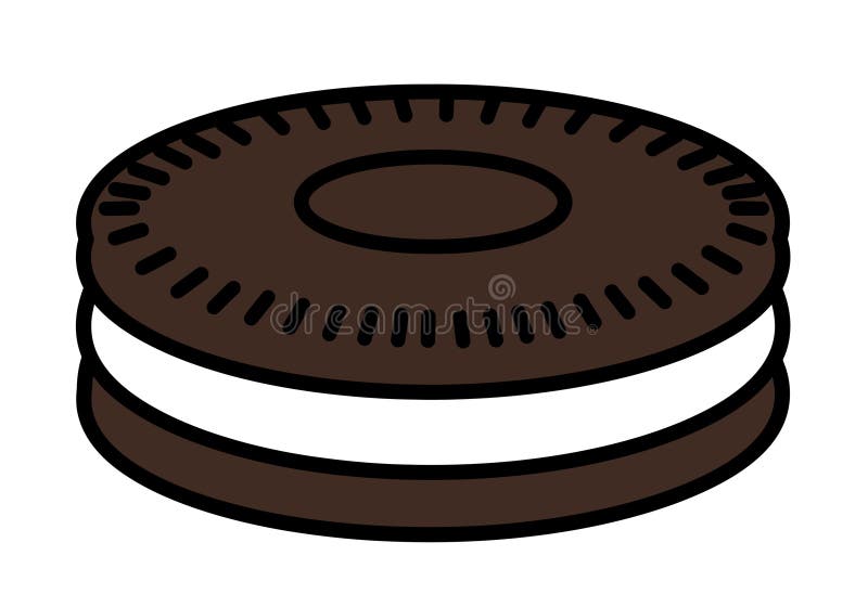 Oreo cookie clip art stock vector. Illustration of symbol - 368499842