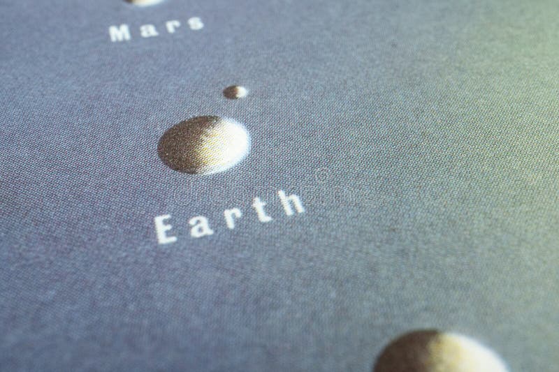 The Image Shows a Stylized Map with Mars and Earth, Depicted As ...