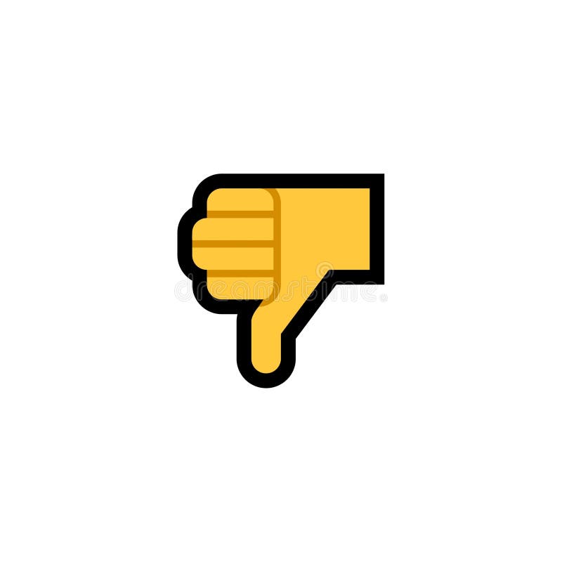 Thumbs Down Icon, Negative Feedback Symbol Stock Illustration ...