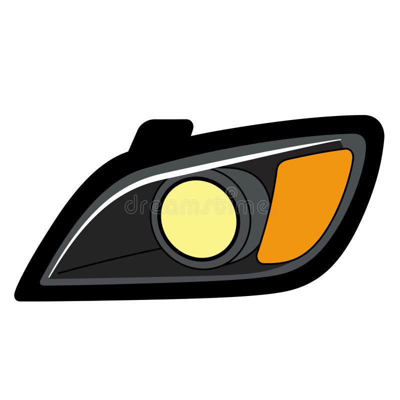Headlight clipart stock vector. Illustration of headlamp - 371556195