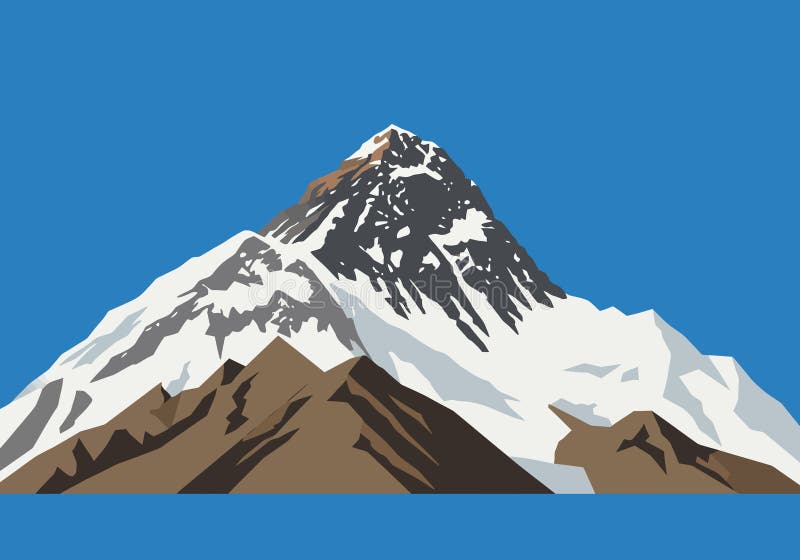 Mt. Everest clipart stock vector. Illustration of scenic - 362853782