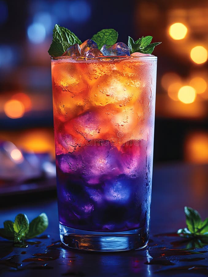 Vibrant Gradient Cocktail stock illustration. Illustration of ...