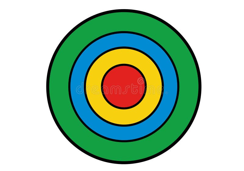 Bulls eye clip art stock vector. Illustration of outline - 365959112
