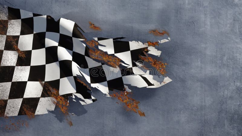 Torn Checkered Flag stock illustration. Illustration of wall - 373881338