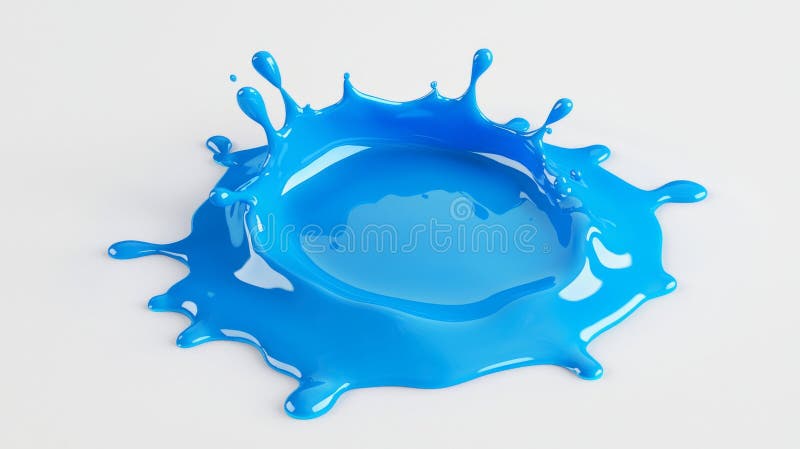 The Image Shows a Teardrop of Spilled Water on the Floor Isolated on ...