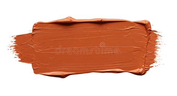 Terracotta Paint Smear on White Background Stock Photo - Illustration ...