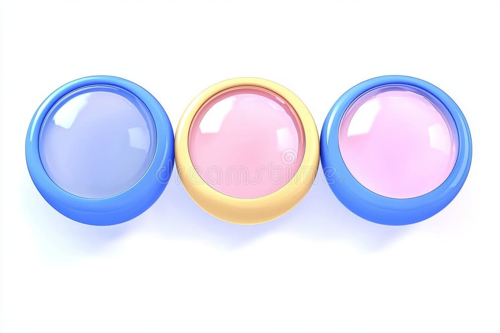 This Image Shows Three Bubbles Against a Green Background in Three ...