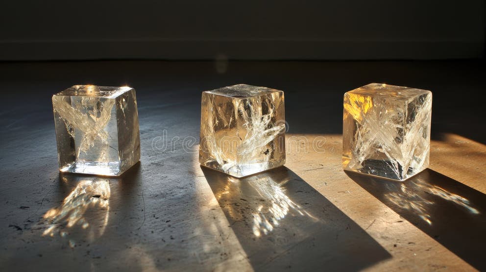 The Title of the Image is "Crystal Cube Art". Stock Photo - Image of ...