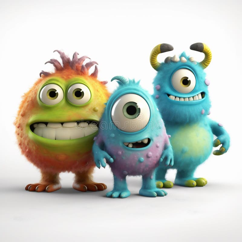 Cartoon Monsters 3d Stock Illustrations – 193 Cartoon Monsters 3d Stock ...