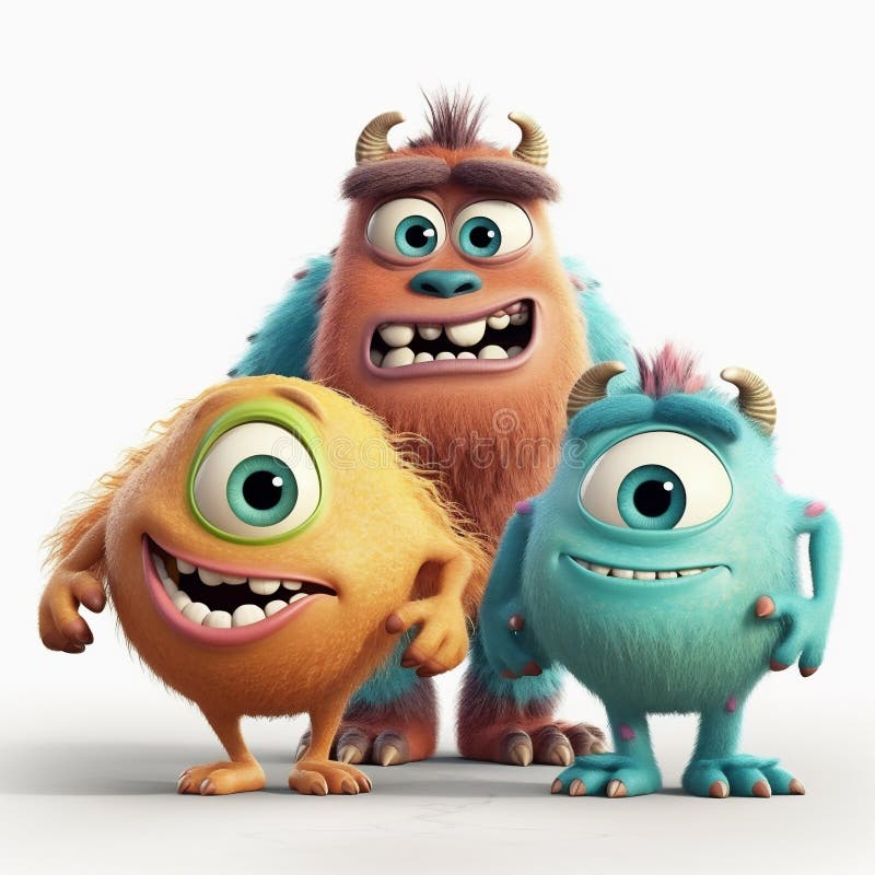 Cartoon Monsters 3d Stock Illustrations – 193 Cartoon Monsters 3d Stock ...