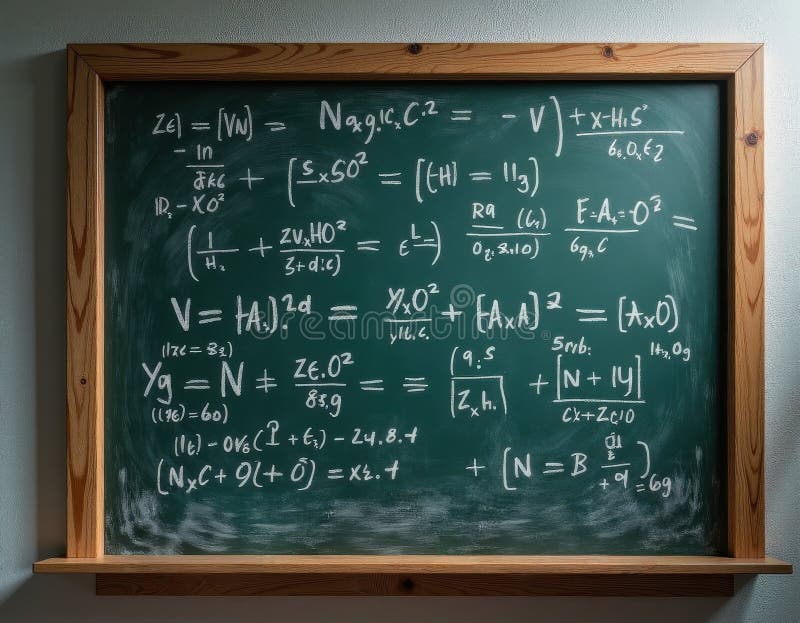 This Image Shows a Traditional Green Chalkboard Mounted on a Wall and ...