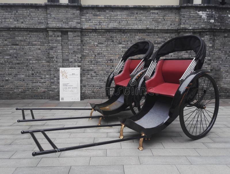 Two Rickshaws on the Street in Chongqing Stock Photo - Image of seating ...