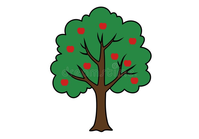 Giving tree clipart stock vector. Illustration of foliage - 365704330