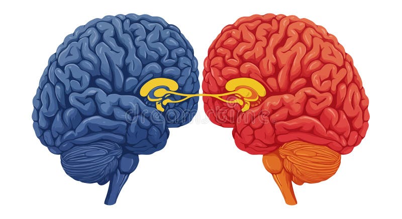 Left Right Human Brain Concept Art Illustration Stock Image ...