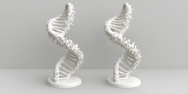 Identical DNA Models Displayed Side by Side Stock Illustration ...