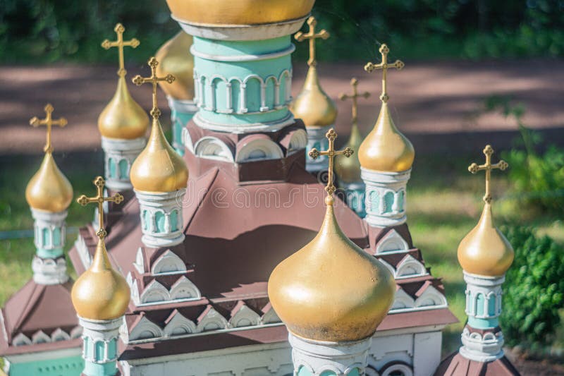 Image Shows a Ukrainen Orthodox Architectural Structure, Characterized ...