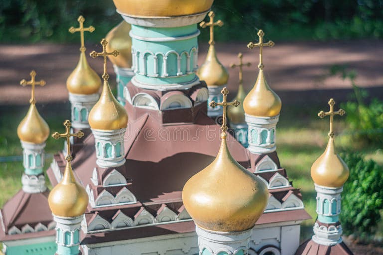 Image Shows a Ukrainen Orthodox Architectural Structure, Characterized ...