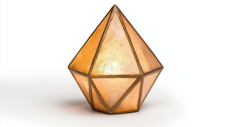 A Glass Lamp with a Gold Frame. Stock Photo - Image of golden, white ...