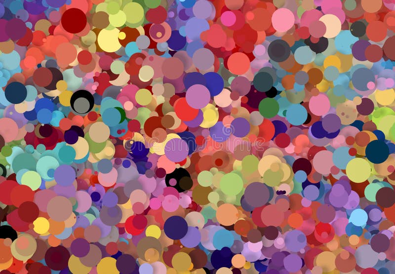 Abstract Art Texture. Colorful Round Discs. Colorful Texture. Modern ...