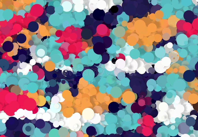 Abstract Art Texture. Colorful Round Discs. Colorful Texture. Modern ...