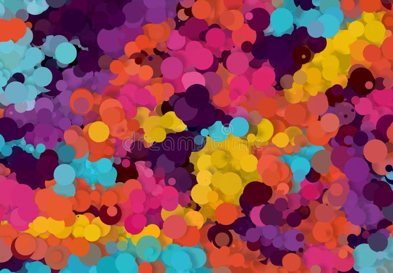 Abstract Art Texture. Colorful Round Discs. Colorful Texture. Modern ...