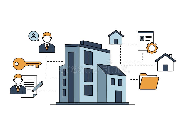 Property Management Clip Art Stock Vector - Illustration of investment ...