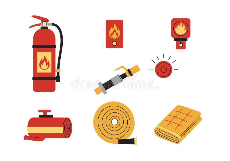 Clip art fire safety stock vector. Illustration of design - 369412101