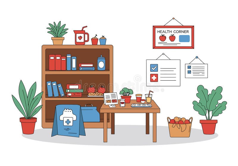 Health corner clipart stock vector. Illustration of checklist - 369604628