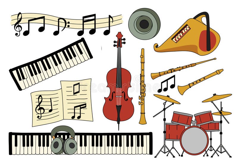 Music art clipart stock vector. Illustration of cymbals - 372513696