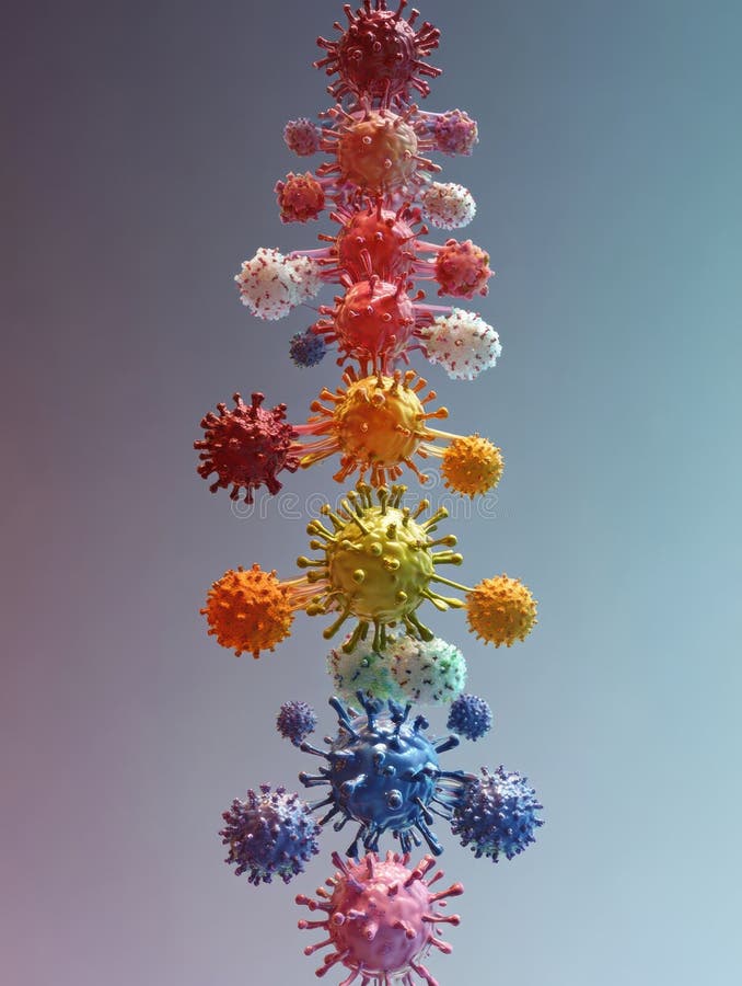 Progression of Virus Forms Showcasing Evolution from Simple To Complex ...