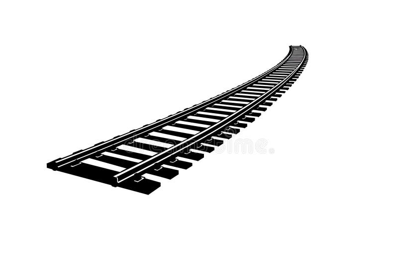 Train track silhouette stock illustration. Illustration of white ...
