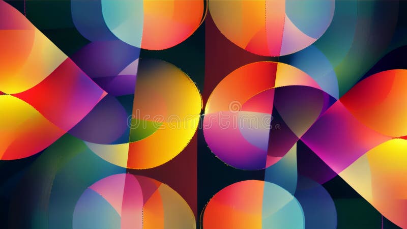 Overlapping Geometric Patterns Stock Video - Video of color, digital ...
