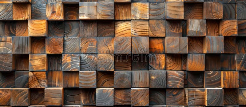 Varied Wooden Block Wall stock photo. Image of improvement - 309967990