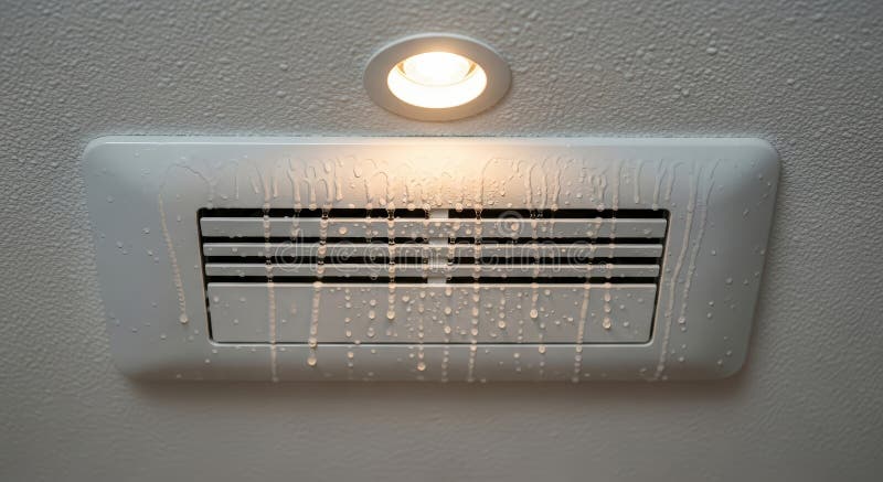 Condensation on Air Vent with Ceiling Light Above Stock Illustration ...
