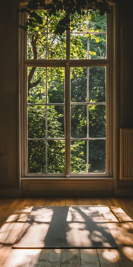 Sunlit Room with Open Window Stock Illustration - Illustration of ...