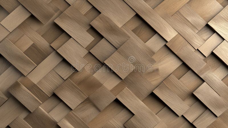 The Image Shows Wood, Triangular Wall Background with Tiles. Timber ...